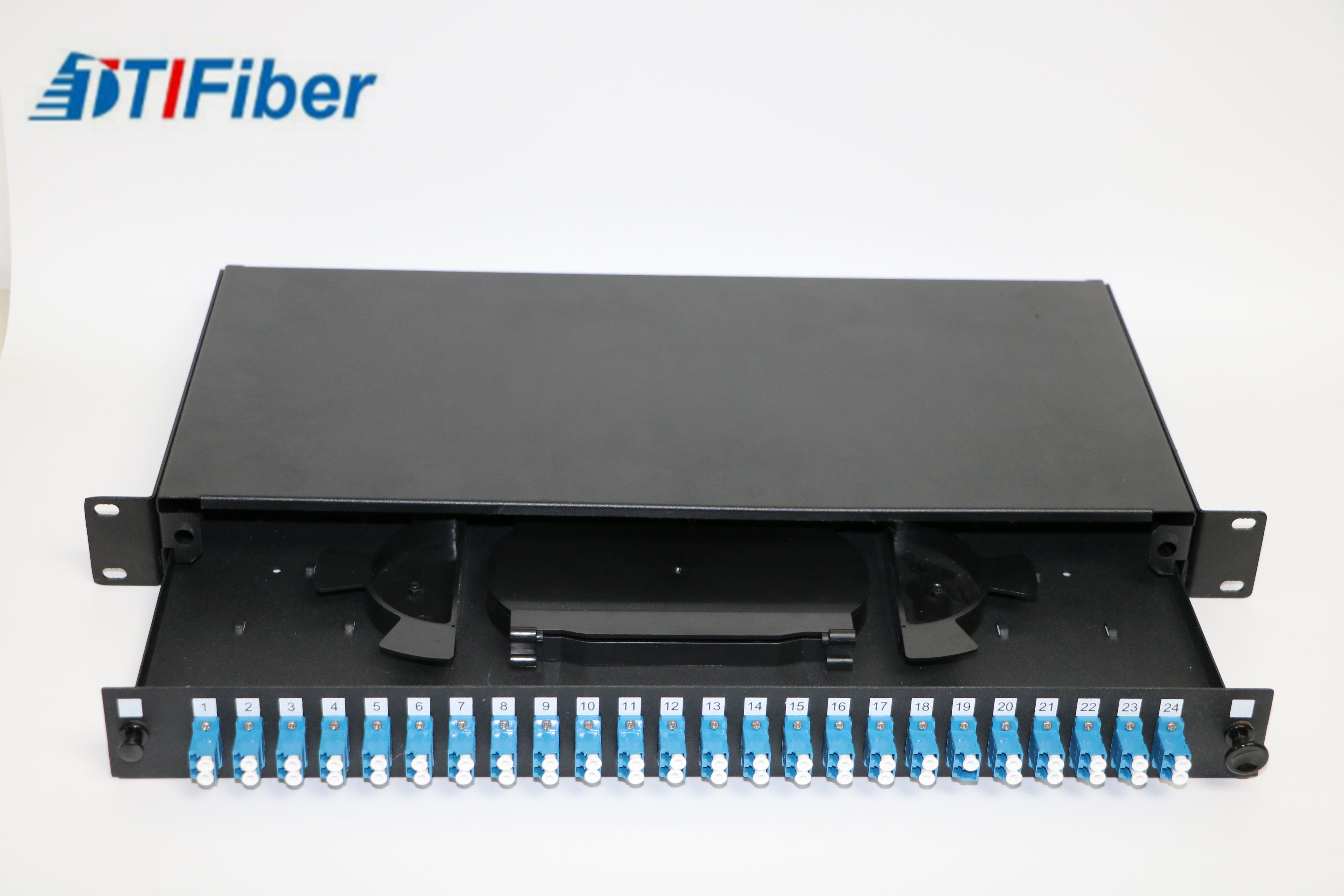 Coffret d'extrémité optique chargé de fibre du port LC48 avec le ...